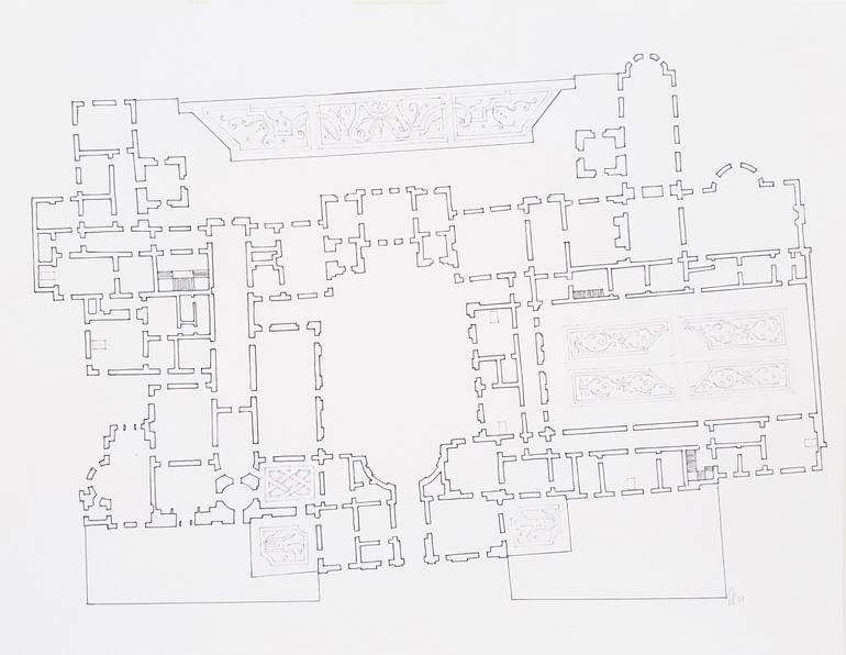 Untitled Plan #2 River House Drawing by Matthew Ray | Saatchi Art