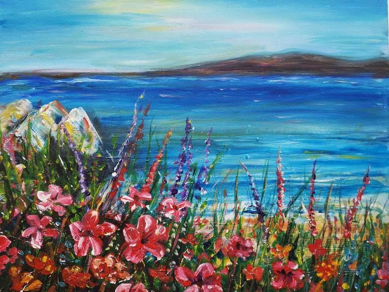 Colorful seascape Painting by Iva Vasileva | Saatchi Art