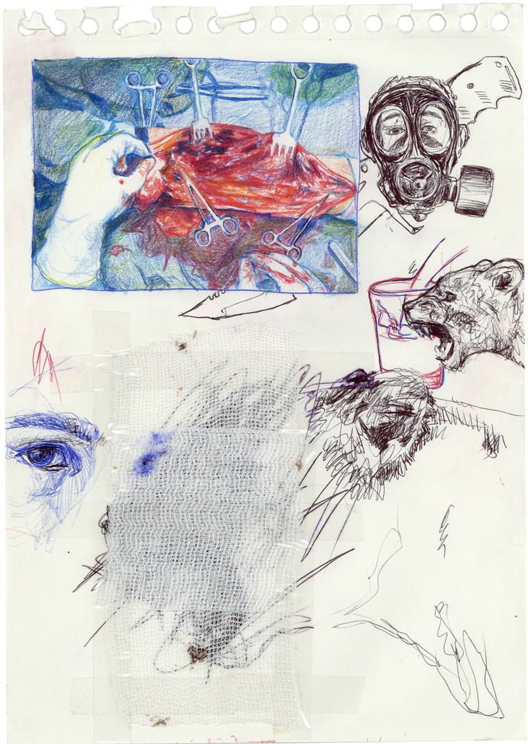 Bandaid Drawing by Sofia Efremenko | Saatchi Art