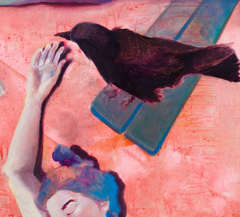 Still in her Dream Painting by Molly Kim | Saatchi Art