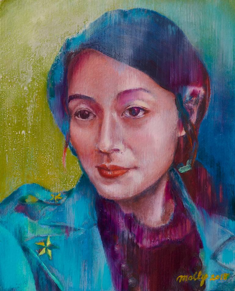 Self portrait Painting by Molly Kim | Saatchi Art