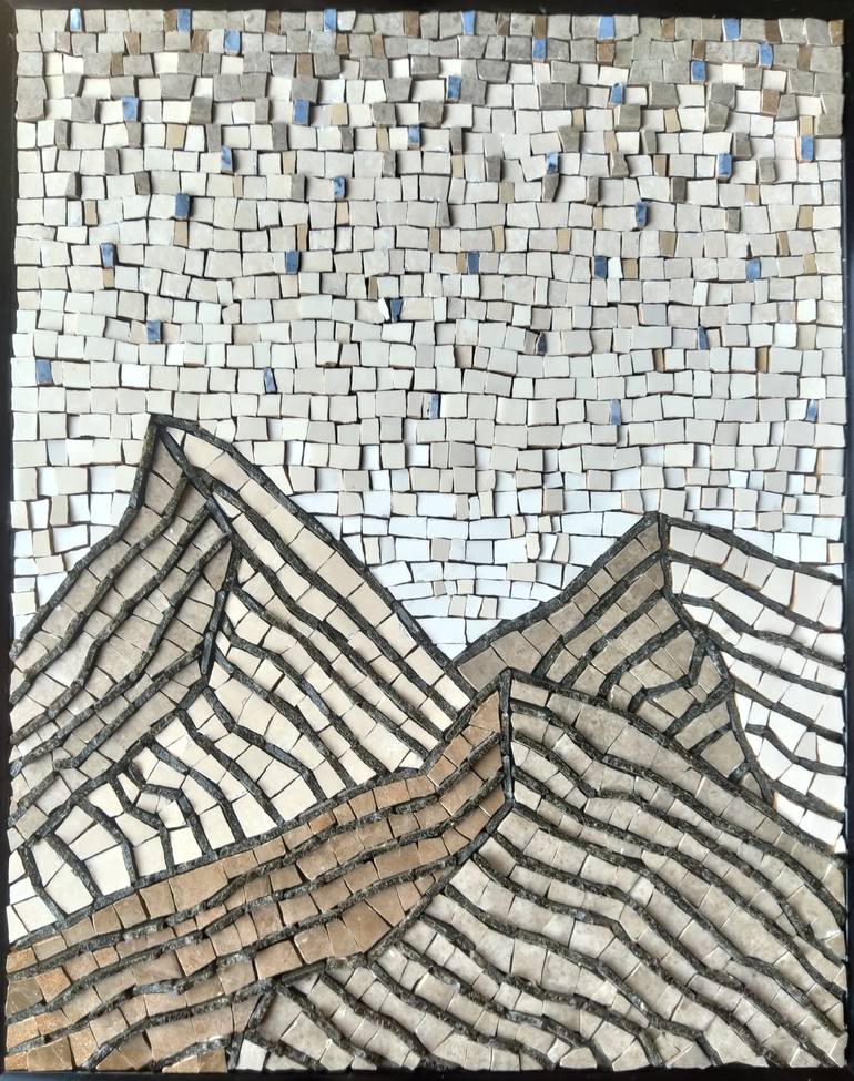 Modern 3D mountain landscape mosaic art Collage by Kamen Hristov ...
