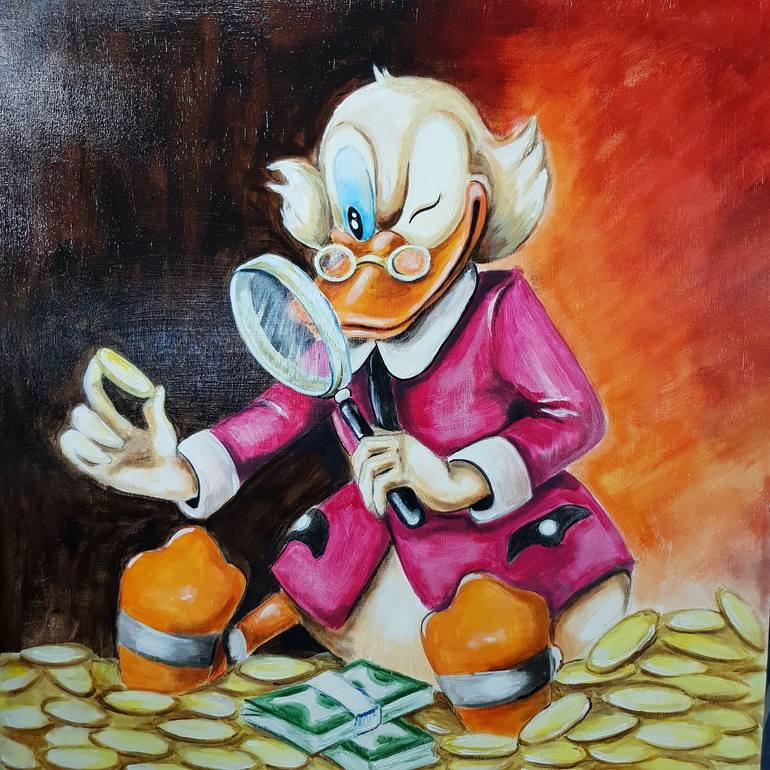 Money maker Painting by Yulya Burenkova | Saatchi Art