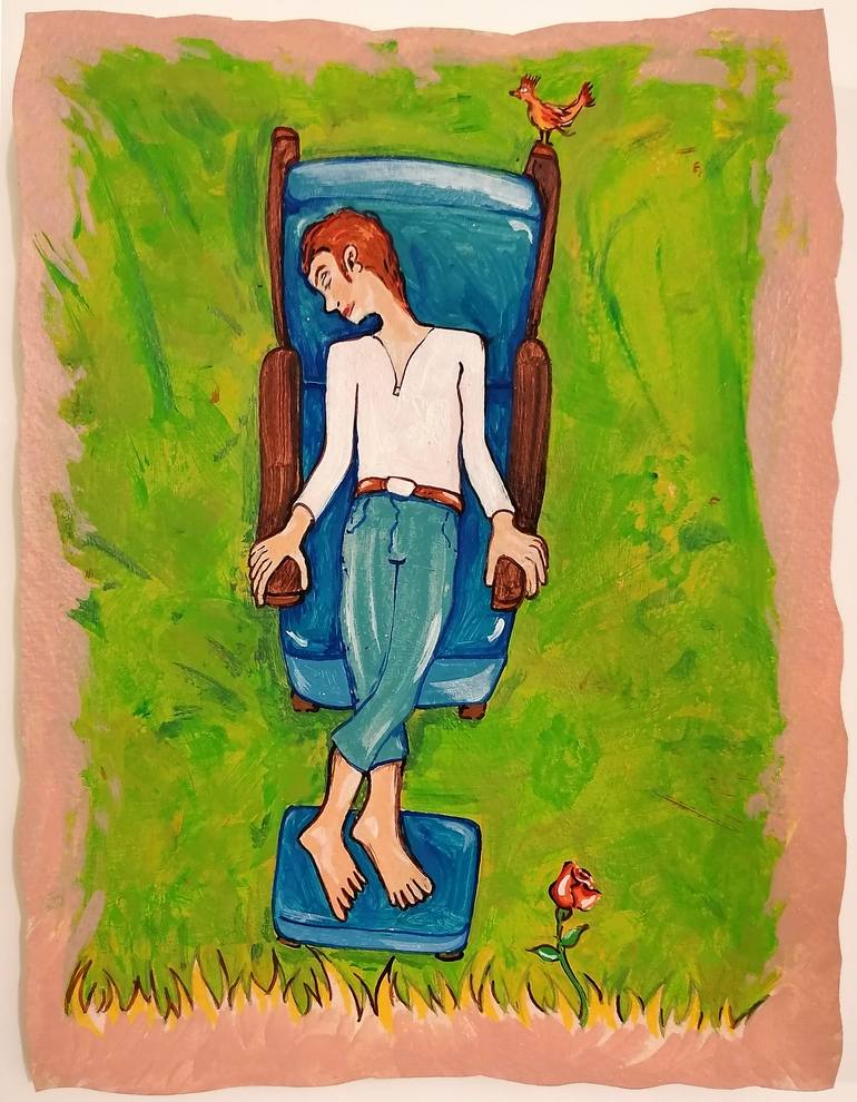 Dormiente In - Poltrona Painting by Angelo Rossi | Saatchi Art