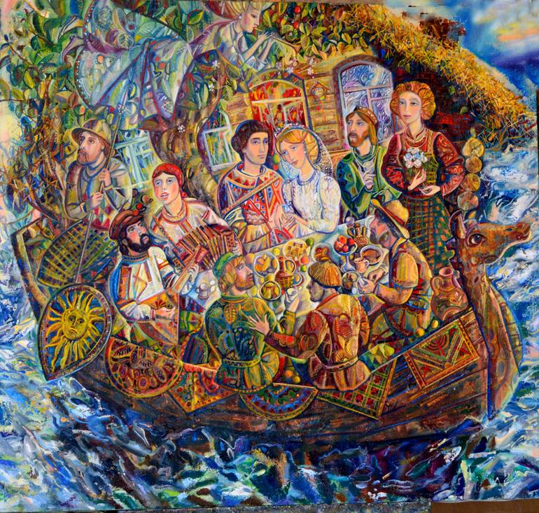 The wedding Painting by Sergey Lebedev | Saatchi Art