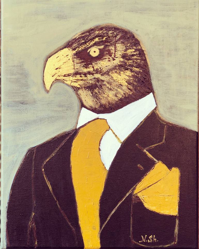 Eagleman Painting by Nuné Shakhparonyan | Saatchi Art