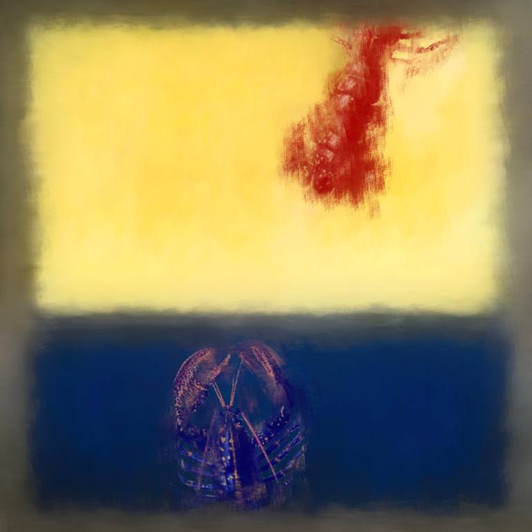 Lobster at the Rothko Show Painting by Maya Nonoti | Saatchi Art