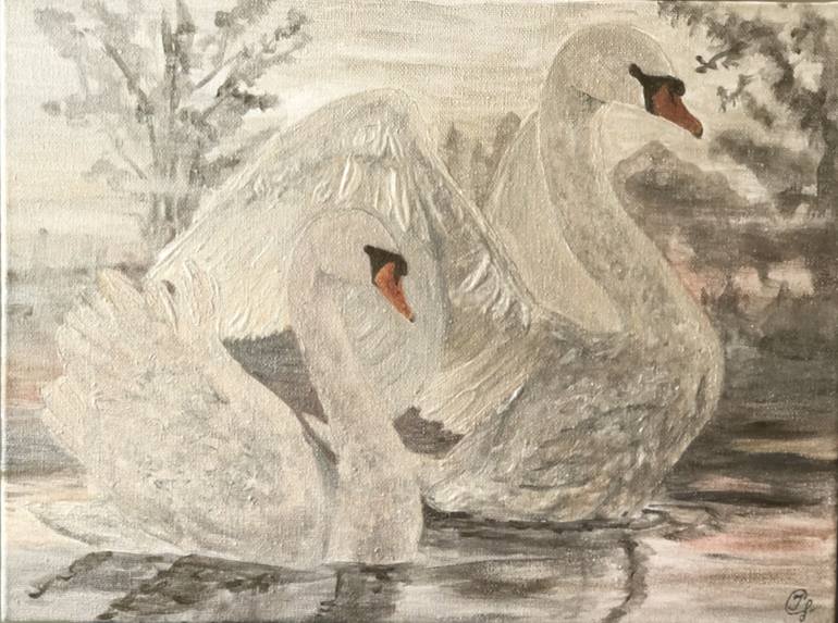 Swan loyalty Drawing by Iryna Sobashko | Saatchi Art