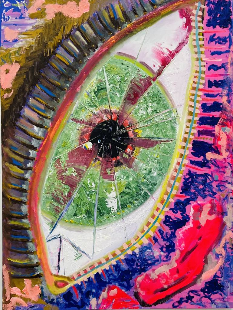 Ojos Rotos Painting by Hakai Sanchez | Saatchi Art