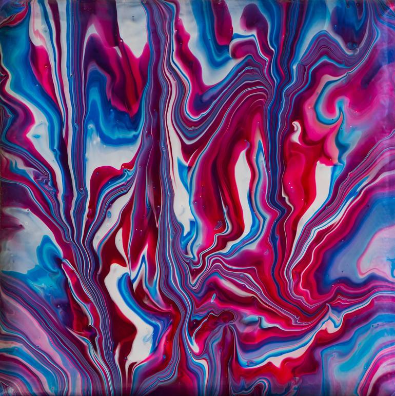 Blutrot und Eisblau (Blood red and ice blue) Painting by Carola ...