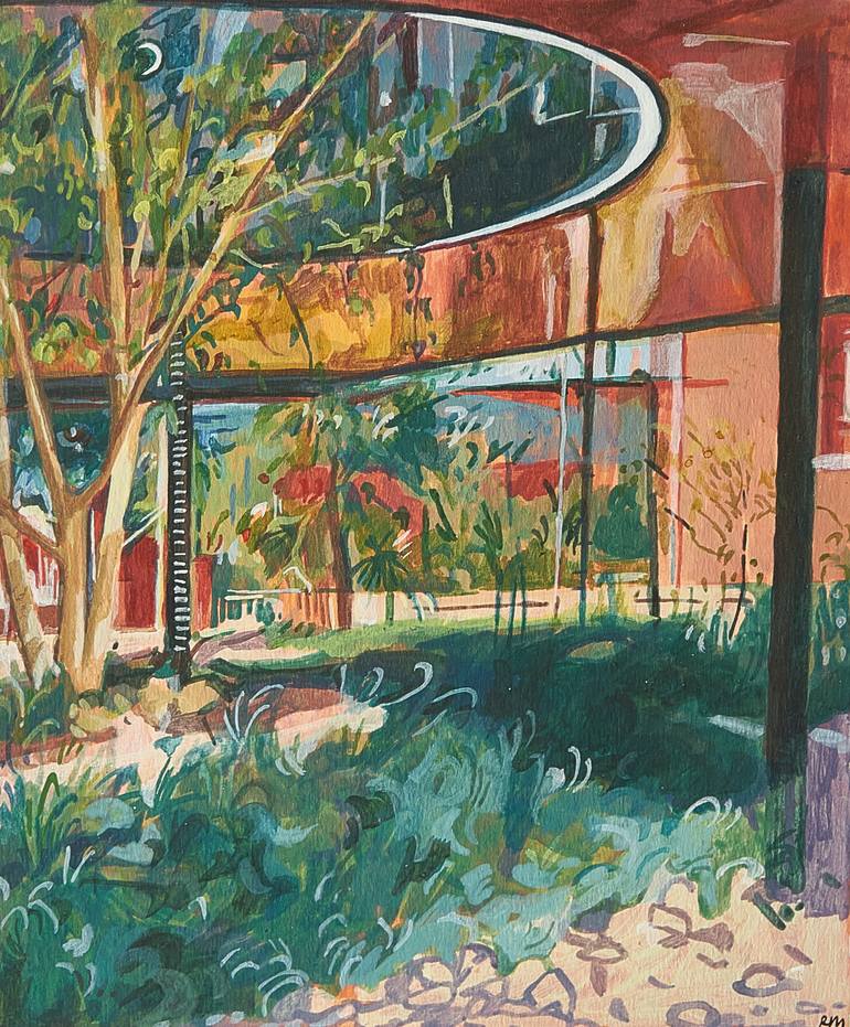 Ladder to the Moon Painting by Becky Mayes | Saatchi Art