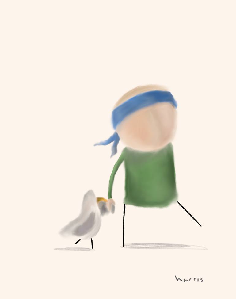 Unlikely Friends Drawing by Scot Harris | Saatchi Art