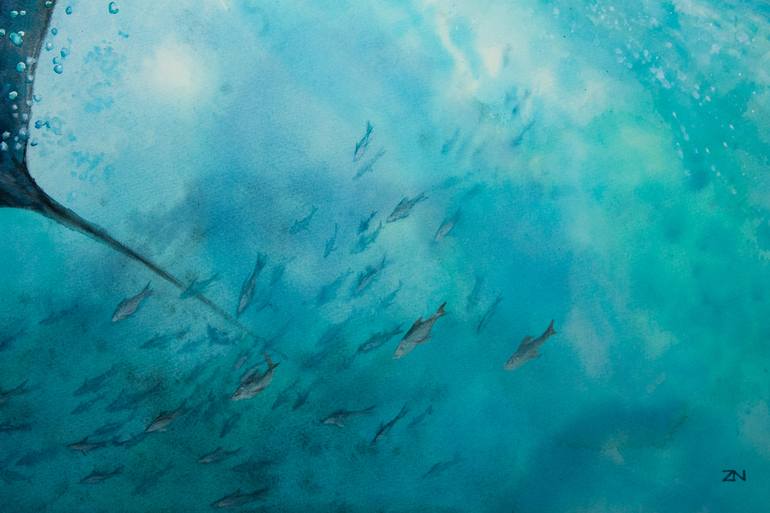 Underwater Butterfly Painting by Anastasia Zakharova | Saatchi Art