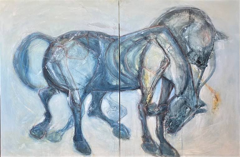 Fortis Equus Painting by Sarah Chérif Gambin | Saatchi Art