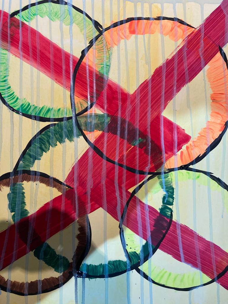 Circle Drip Painting by Sima Fisher | Saatchi Art