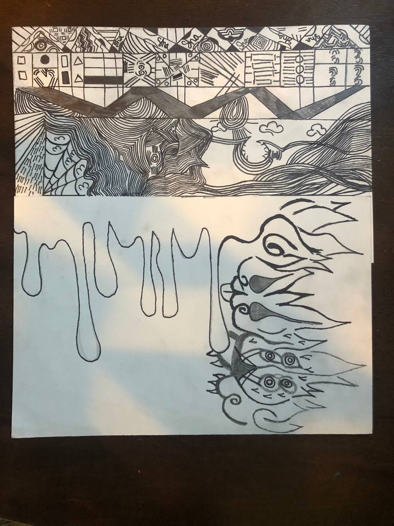 Directional and Organic Line work Drawing by Shaheem Glenn | Saatchi Art