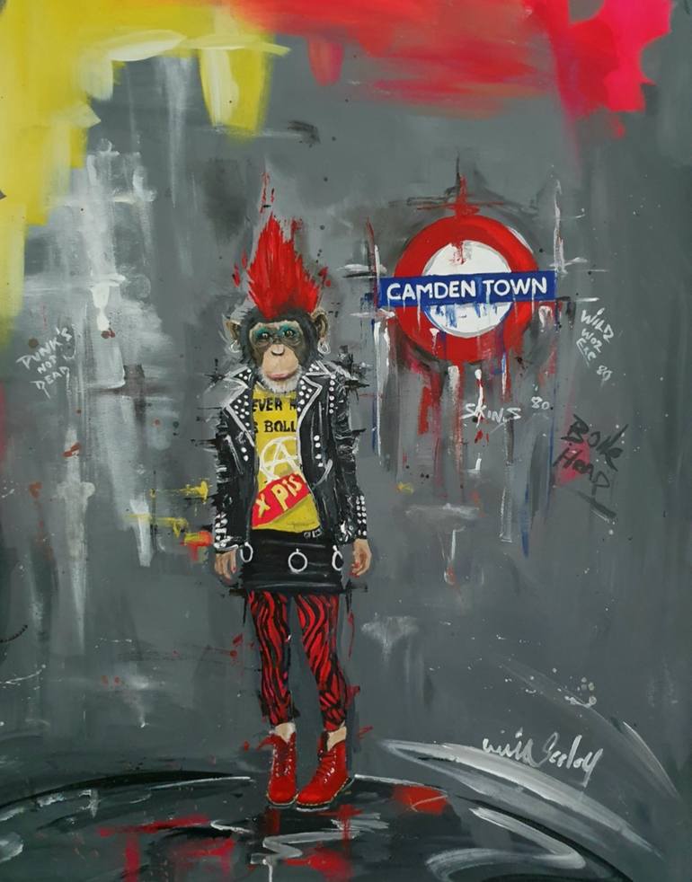 Camden Punk! Painting by Wild Seeley | Saatchi Art