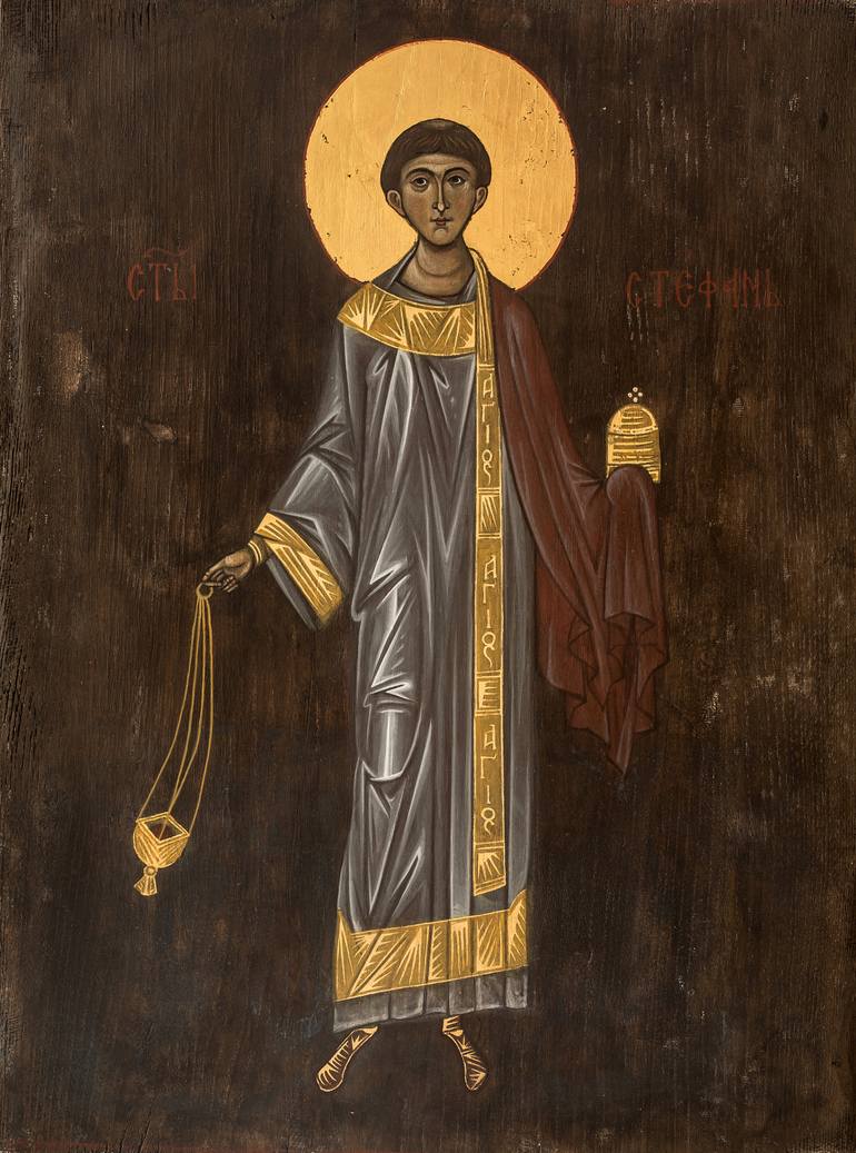 Icon of Saint Stephen, Archdeacon and First Martyr Painting by Bojan ...