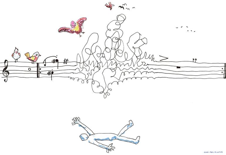 Breakdown: sharp, fortissimo, repeat Drawing by John-Paul Flintoff ...