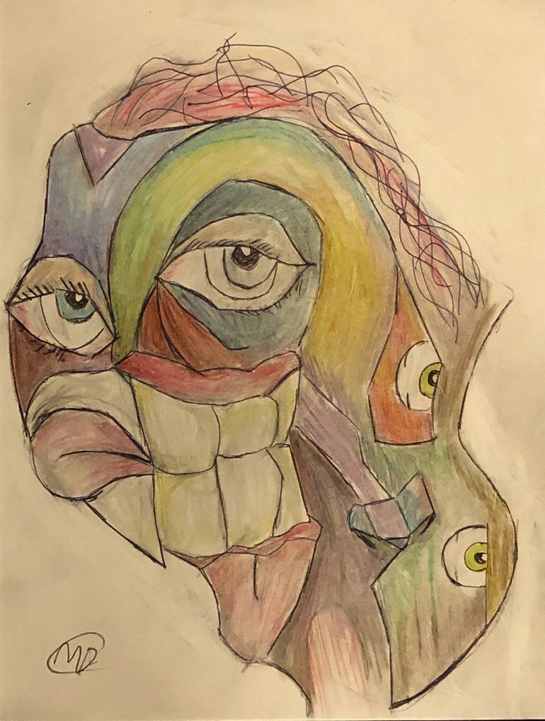 Nightmare Faces One Drawing by Max Dorfman | Saatchi Art