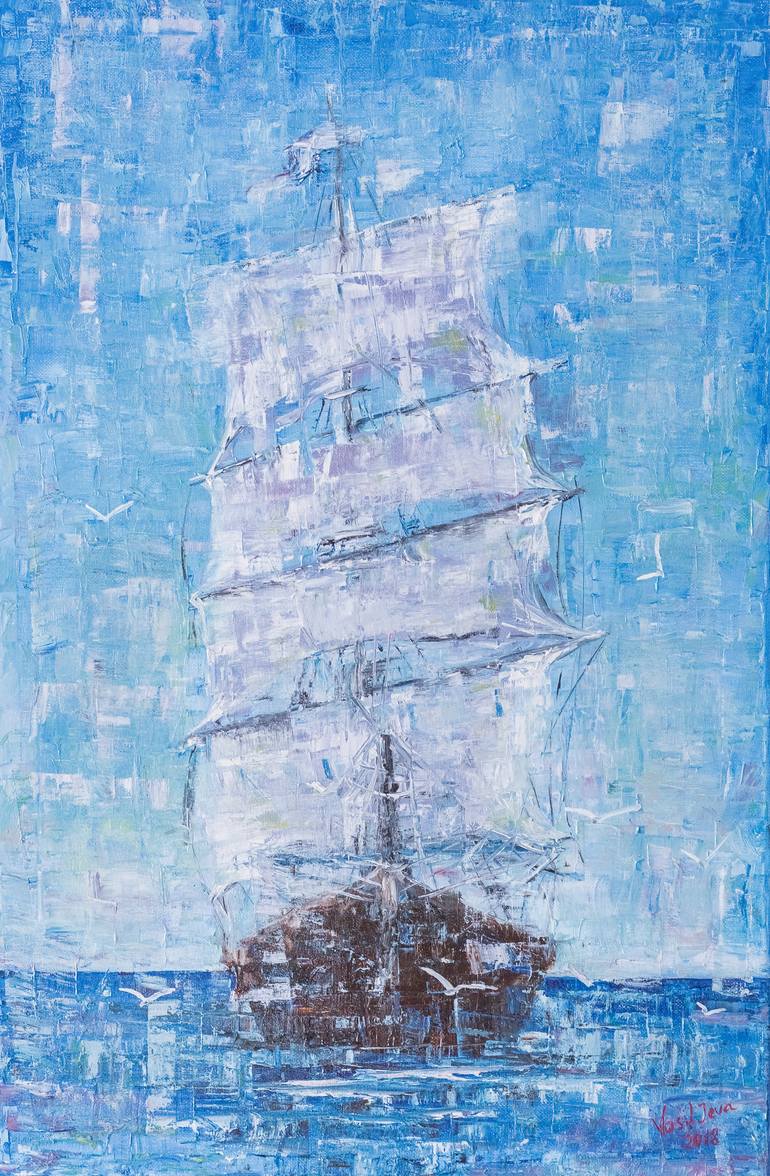 Colorful Sailboat Paintings