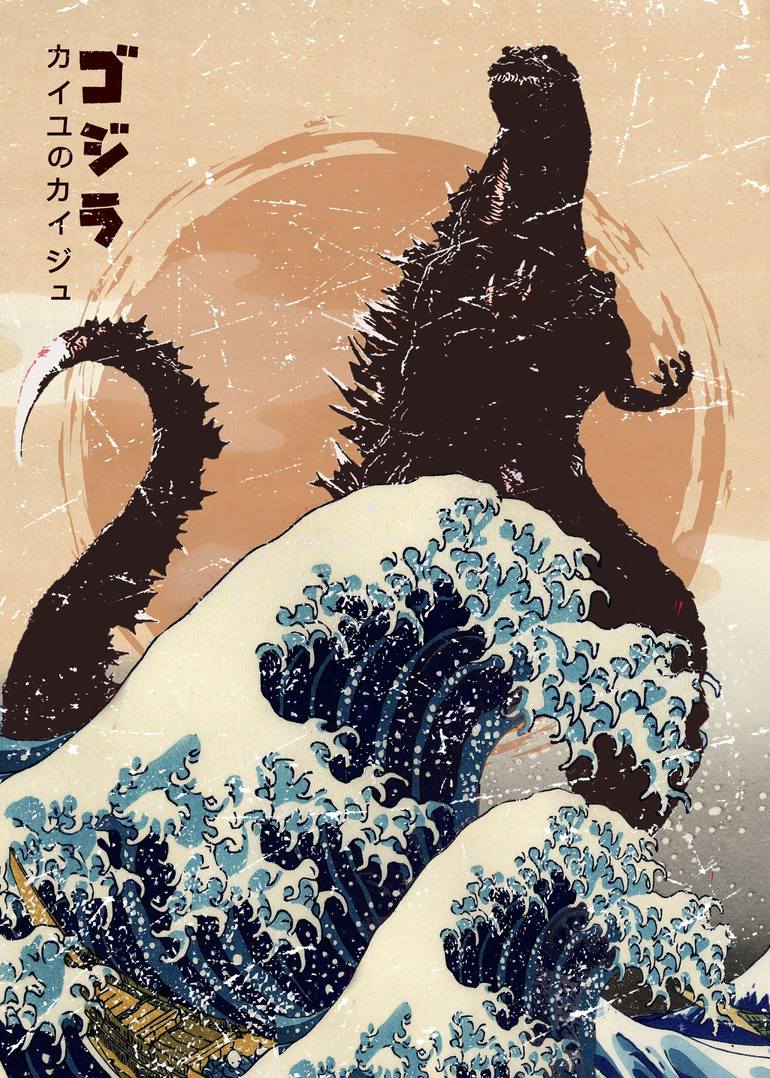 Godzila Drawing by Kuro Rosadi | Saatchi Art