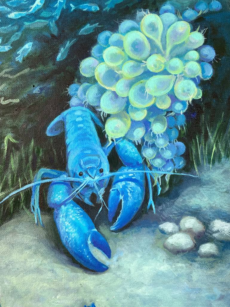 Ocean life Painting by Qi Zhang | Saatchi Art
