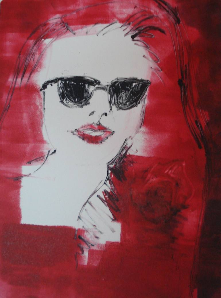Blonde girl Printmaking by MariaMarta Guzzetti | Saatchi Art