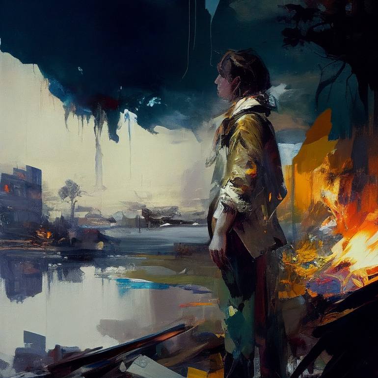 The look Painting by Jonathan Menashy | Saatchi Art