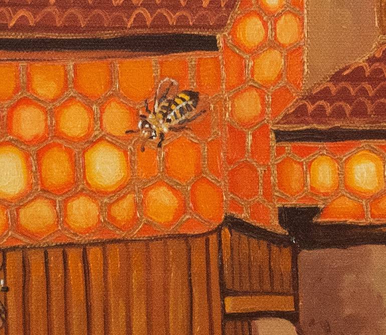 Bee house Painting by Yue Zeng | Saatchi Art
