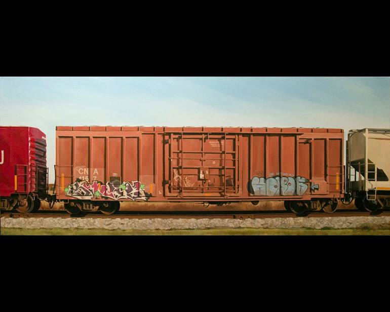 BOXCAR Painting by Alex Devereux | Saatchi Art