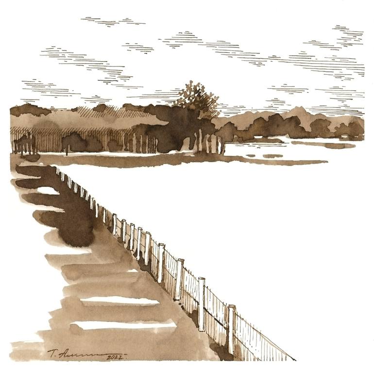 The Field Drawing by Tatiana Alekseeva | Saatchi Art