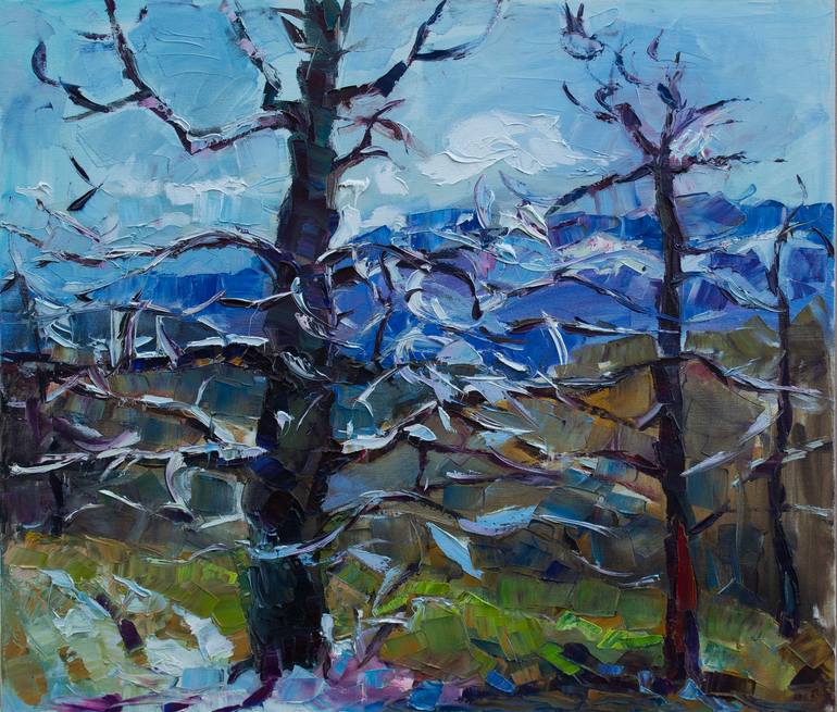 The first snow Painting by Arus Pashikyan | Saatchi Art