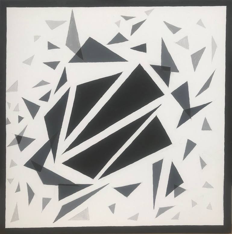 Geometric triangles Painting by Vladimir Stetsiuk | Saatchi Art