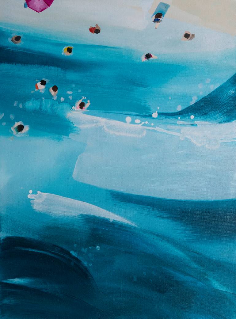 Swimmers Painting by Emily Hamilton | Saatchi Art