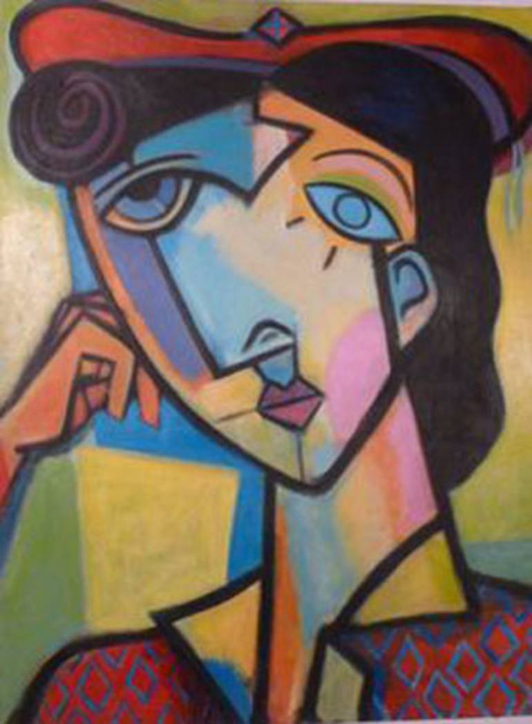 'Woman with Hat' Painting by Eric Skaggs | Saatchi Art