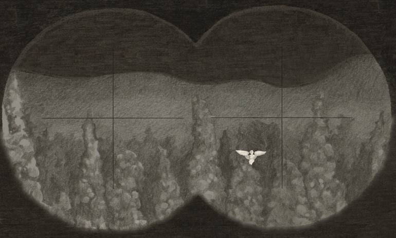 Angel In The Pines Drawing by Hannah Megee | Saatchi Art