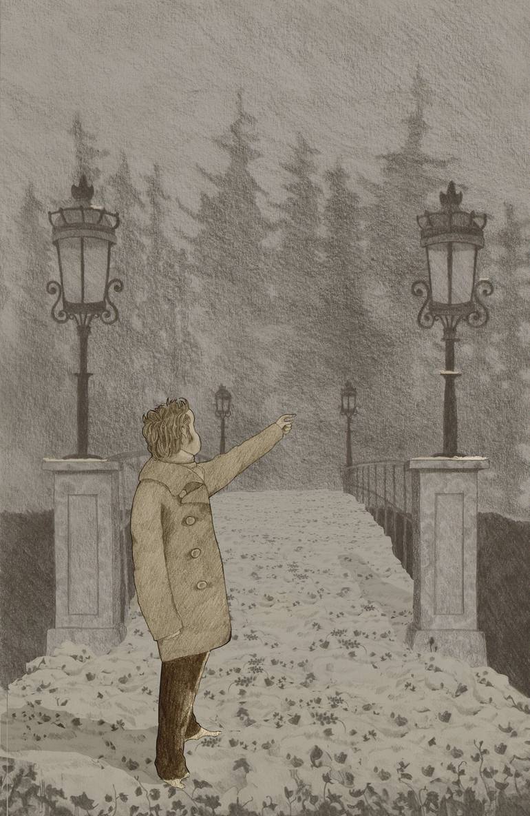 Entering The Woods Drawing by Hannah Megee | Saatchi Art
