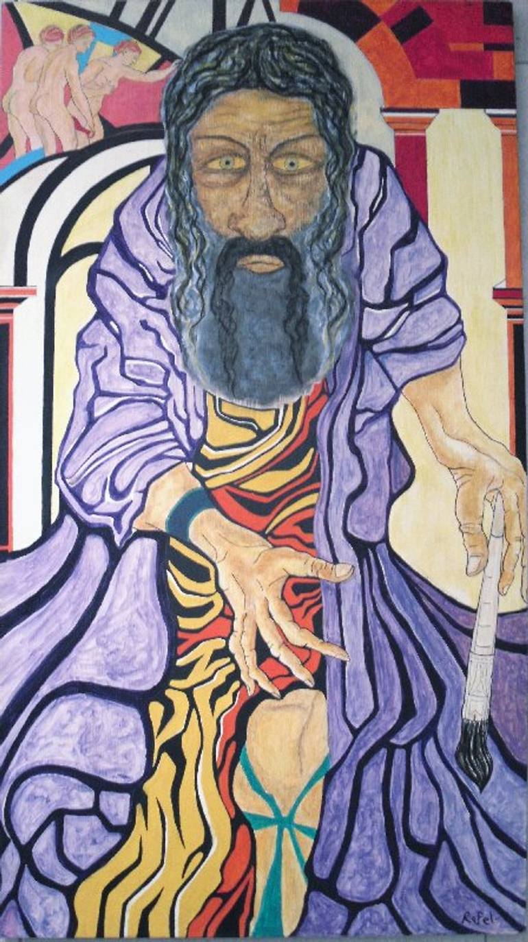 Michael divine Painting by Rafel Athens | Saatchi Art