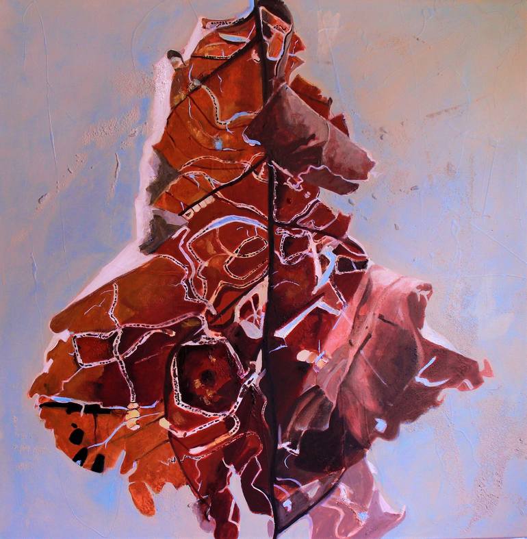 Found Map 9 Leaf Series Painting by Catherine Rive | Saatchi Art