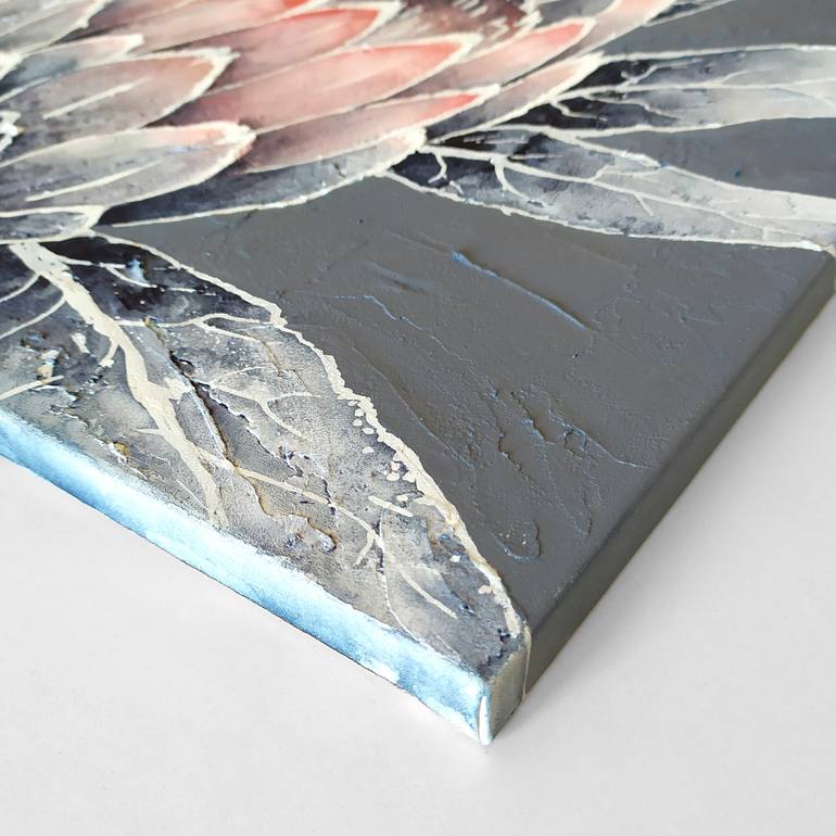Monochrome Protea Painting by Ekaterina Prisich | Saatchi Art