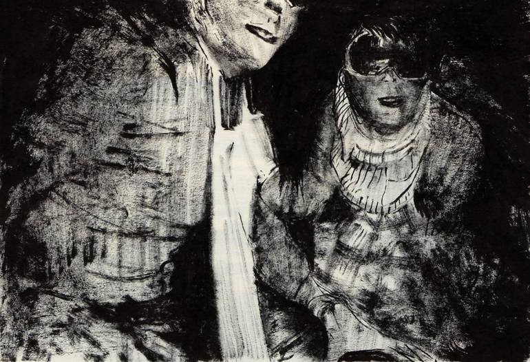 two friends Drawing by tom shultz | Saatchi Art