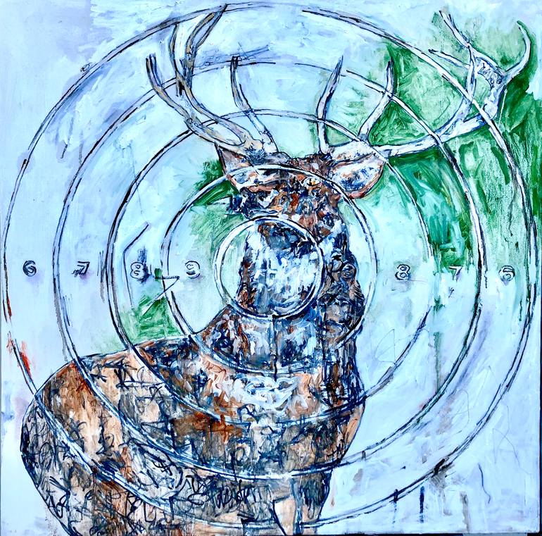Deer Crossing Painting by Mark Flake | Saatchi Art