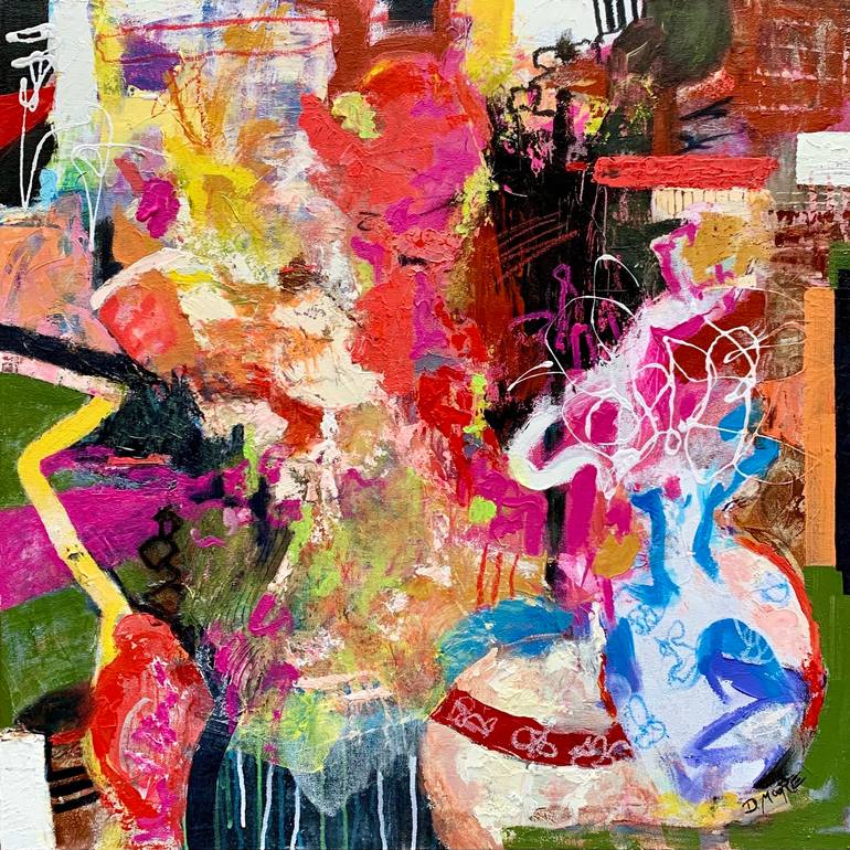 Three Vases Painting by Debbie Moore | Saatchi Art
