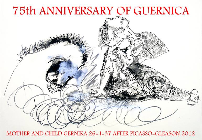 Mother and Child Gernika (Guernica) after Picasso. Painting by Gerry ...