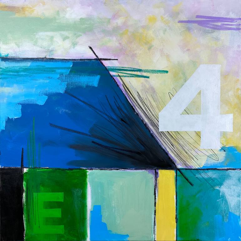 Alphanumeric E4 Painting by David Edward Johnson | Saatchi Art