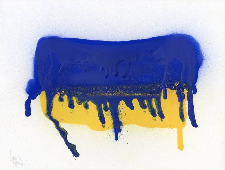 Ukraine Flag Painting by Santiago Castro | Saatchi Art