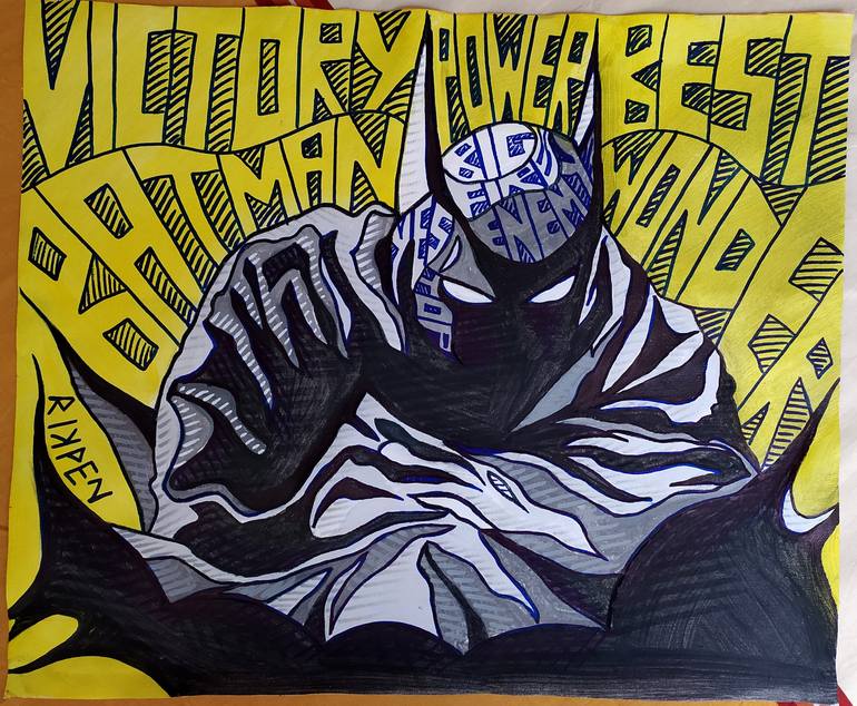 Batman typographics Drawing by RikPen Riccardo Penati | Saatchi Art
