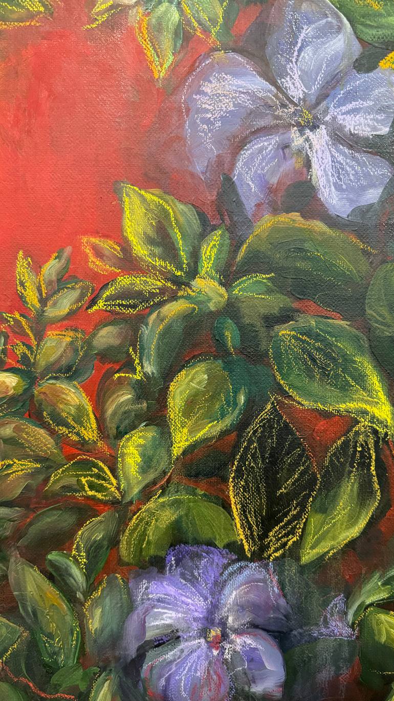 Periwinkle heart Painting by Yuliia Palij | Saatchi Art