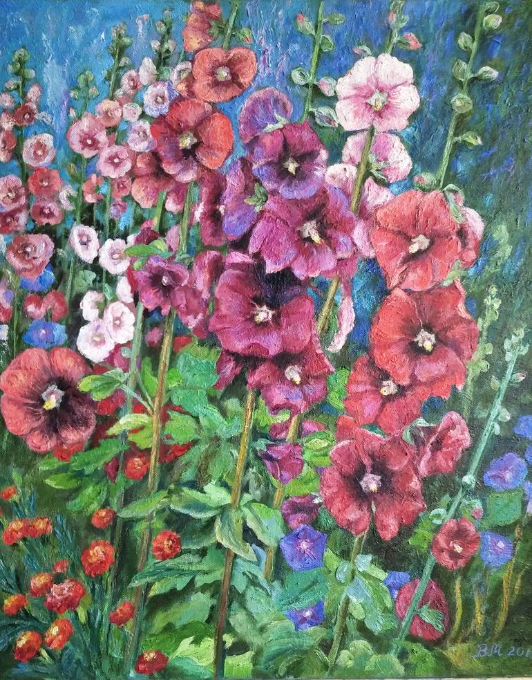 Mallow Painting by Valentina Matienko | Saatchi Art